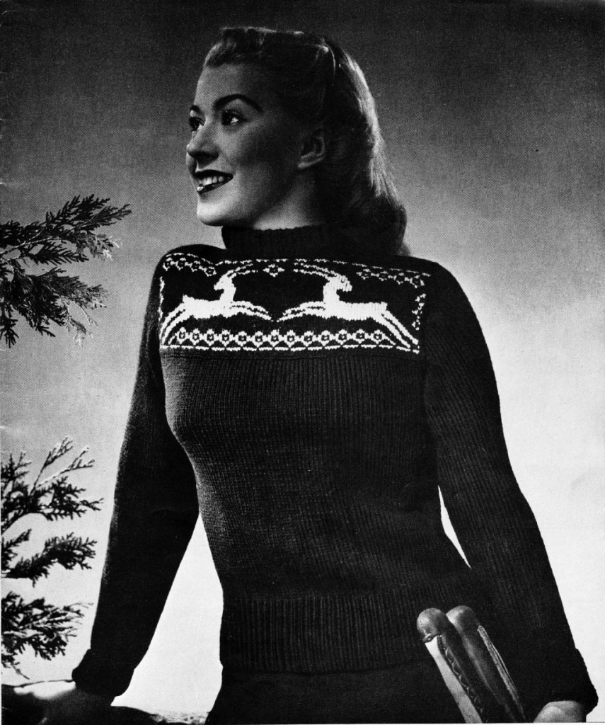 Musings from Marilyn » Antelopes! Adorable Vintage 40s Sweater Knitting ...