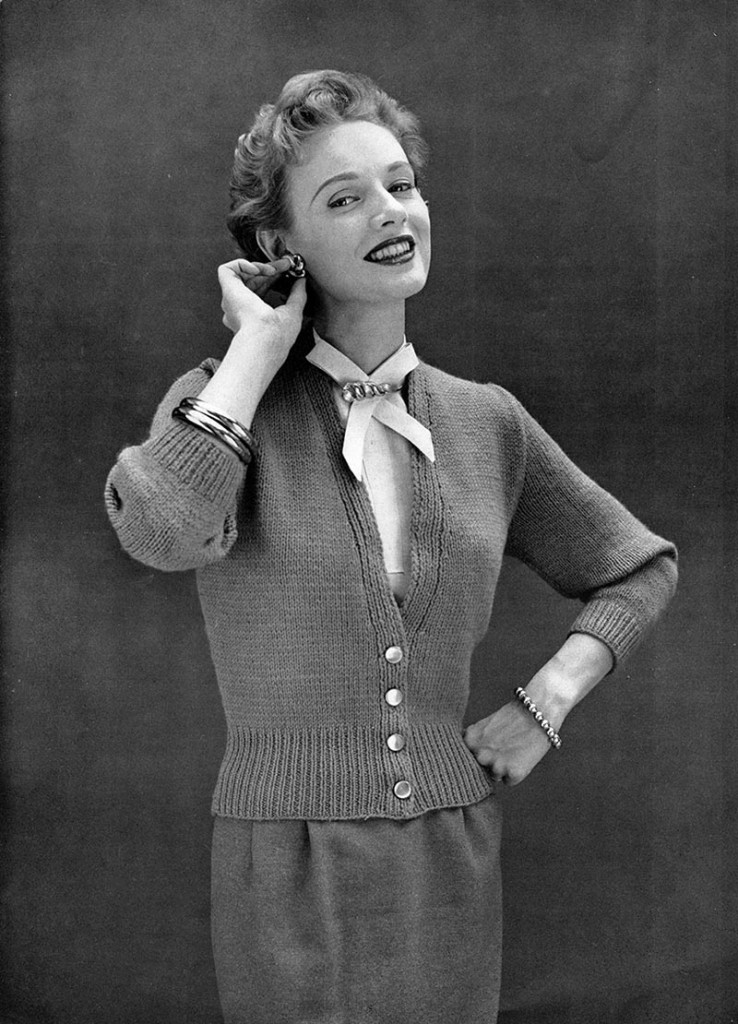 Musings from Marilyn » Classic Vintage 50s Cardigan Sweater Knitting ...