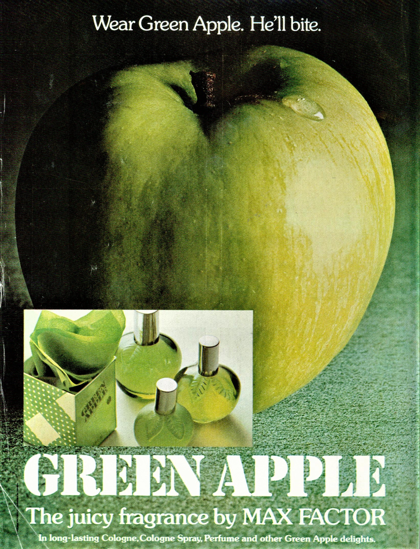 Musings from Marilyn » Green Apple, the Juicy Fragrance by Max Factor, 1975